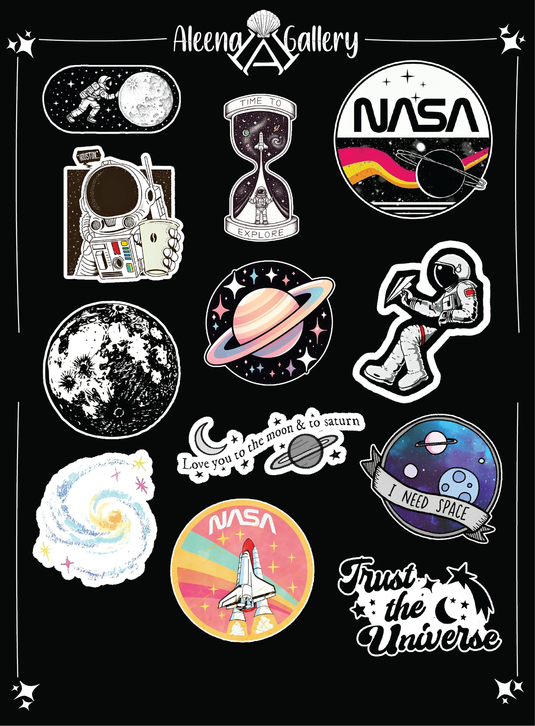 Galaxy Sheet Stickers – Aleena Gallery